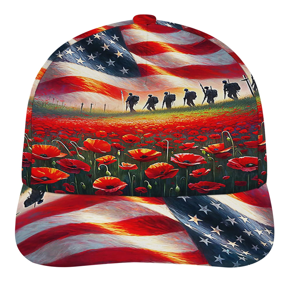 Memorial Day Remembrance Of Fallen American flag baseball cap hat ...