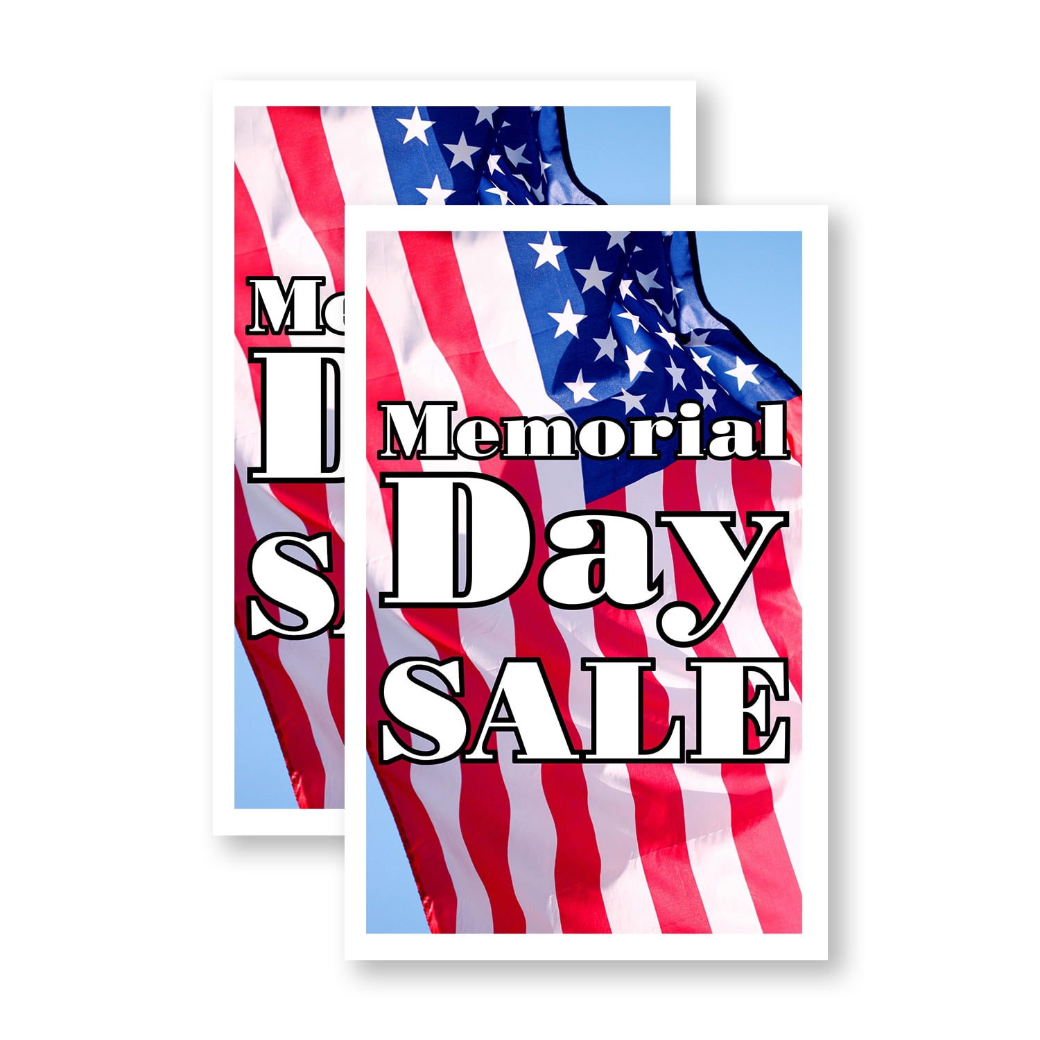 Memorial Day Sale (2-Pack) 24 Inch x 36 Inch Vinyl Decals | Sign Insert ...