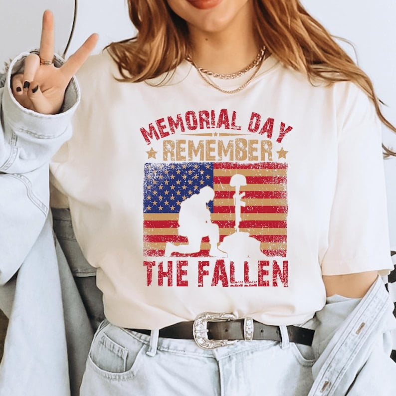 Memorial Day Shirt, Memorial Day Remember The Fallen Shirt, American Flag Shirt, Independence ...