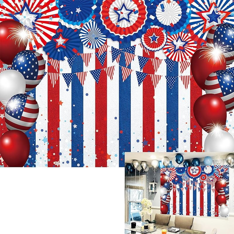Memorial Day Striped Background Happy 4th of July Labor Day Paper ...