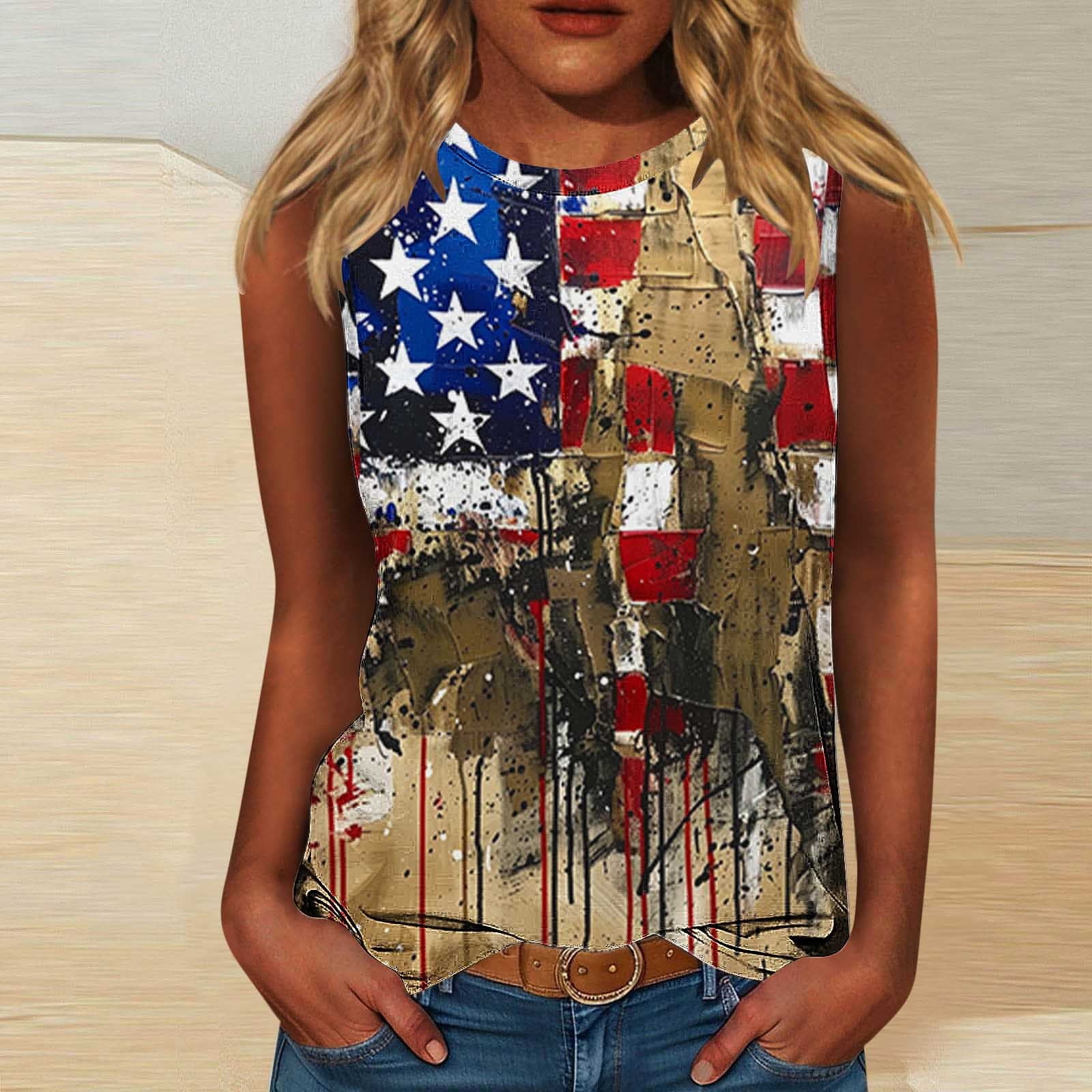Memorial Day Tank Women Independence Day Tank Women American Flag Tanks ...