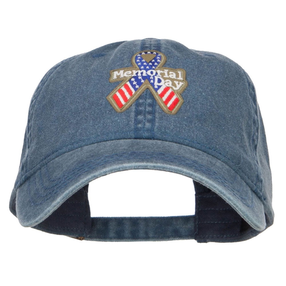 Memorial Day USA Ribbon Patched Cap - Navy OSFM - Walmart.com