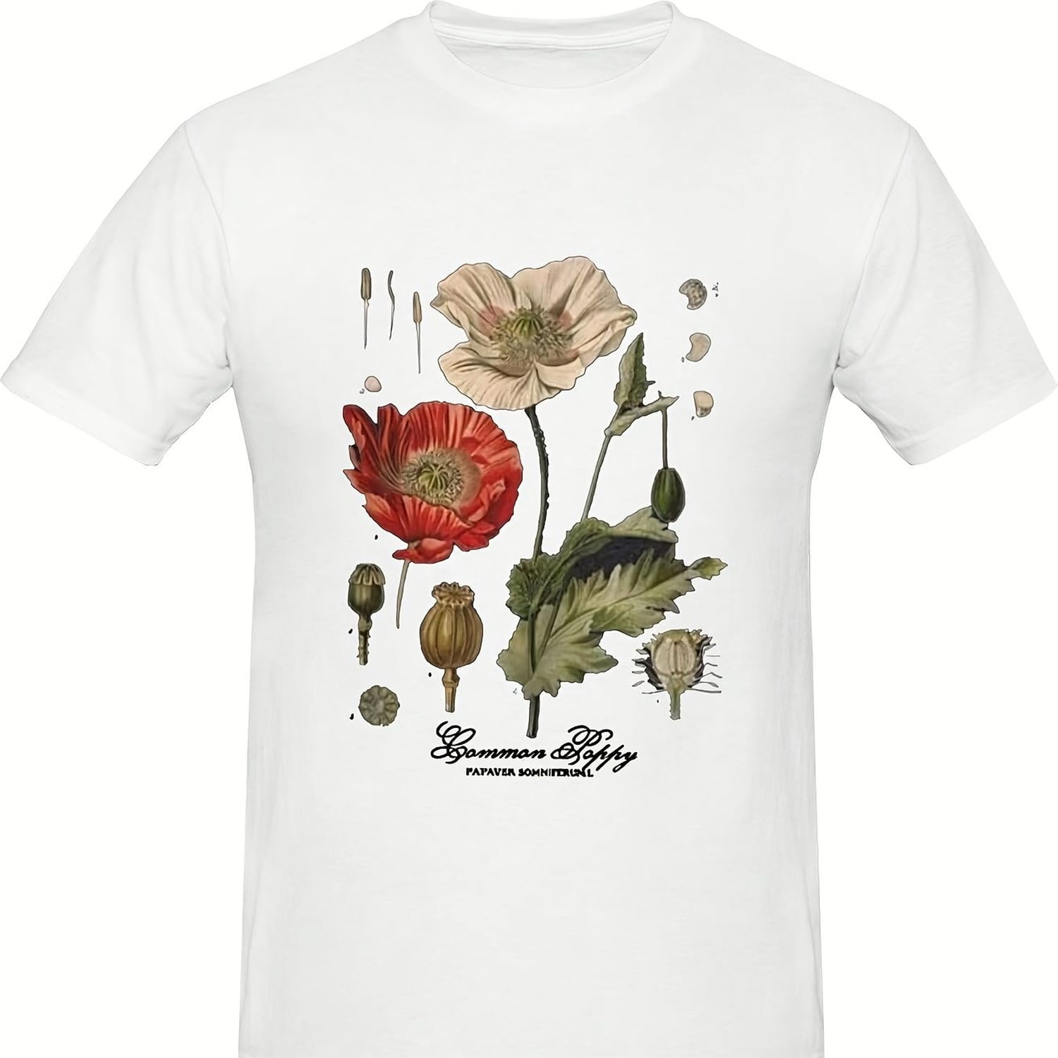 Memorial Day Vintage Poppy T-S1Hirt For Wo Poppy Flower Language Crew ...