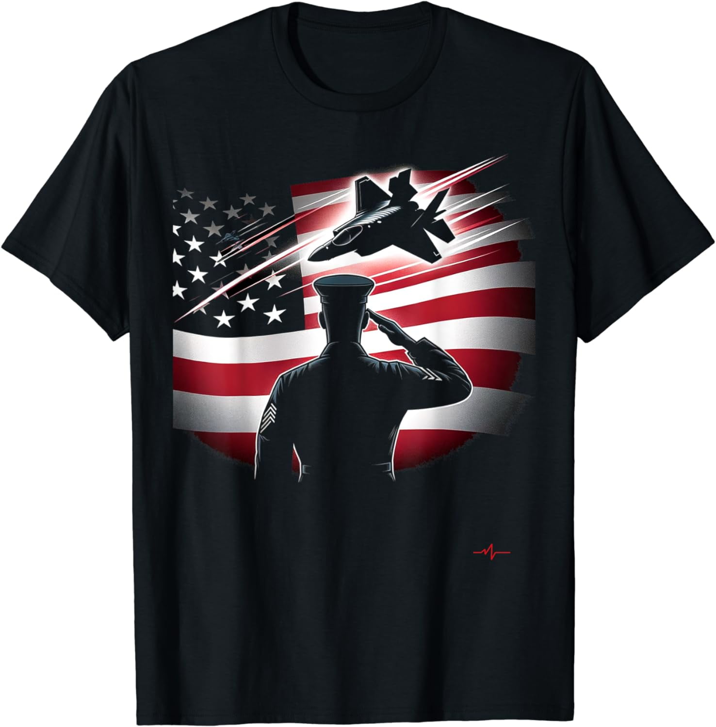 Memorial Day We Will Never Forget Remember The Fallen Flag Black T-Shirt Casual Crew Neck Top ...