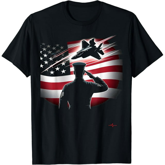 Memorial Day We Will Never Forget Remember The Fallen Flag Black T-Shirt Casual Crew Neck Top ...