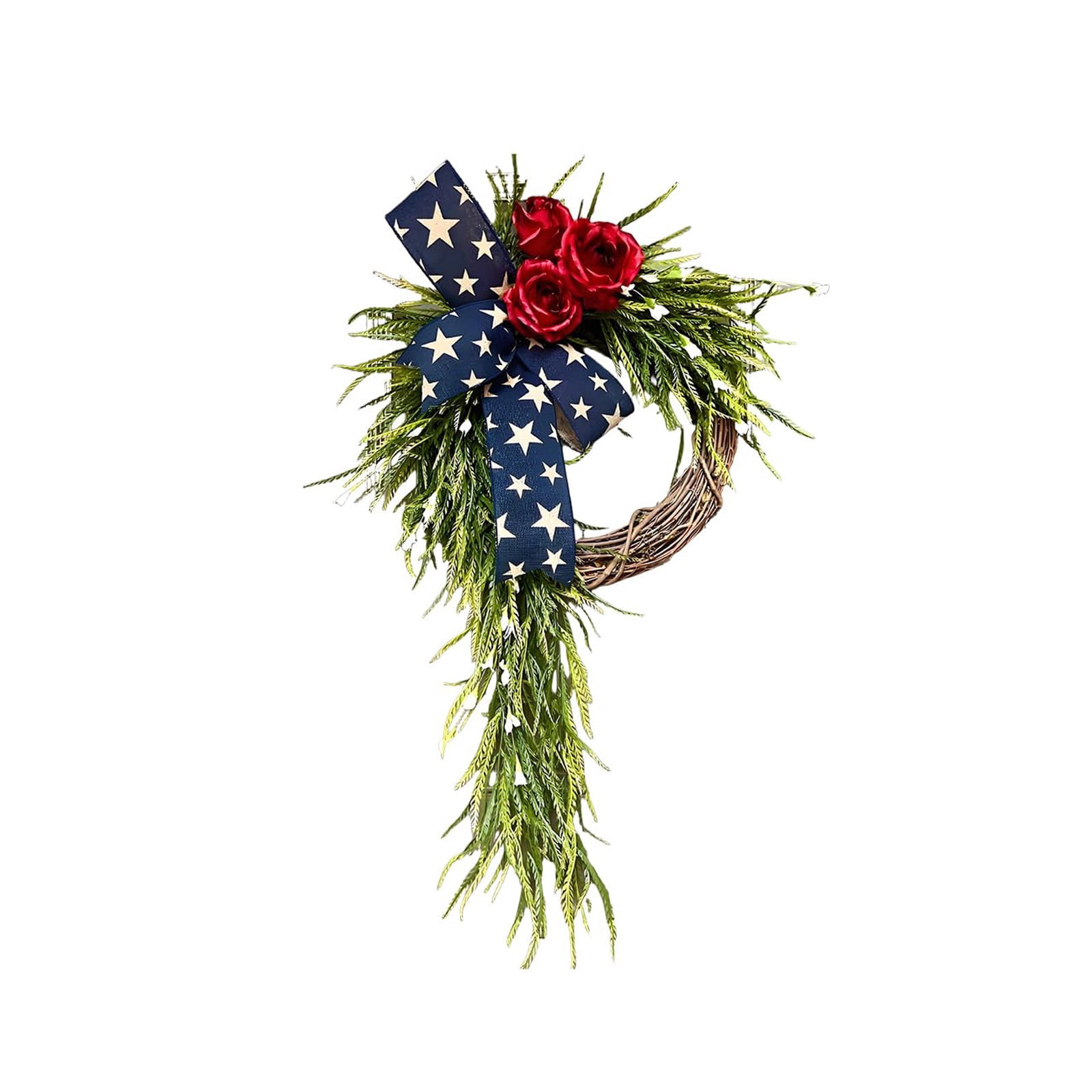 Memorial Day Wreaths Patriotic Door Wreath For Front Door Red And Blue ...