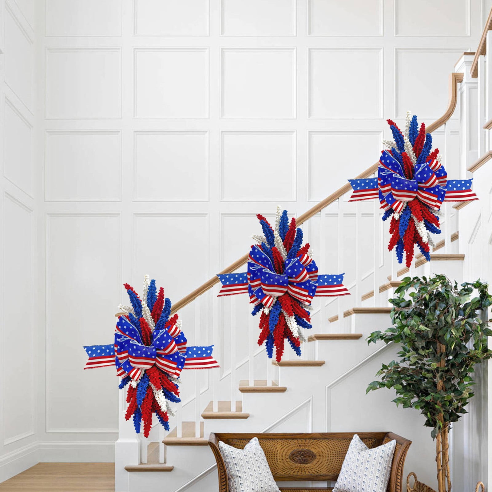 Memorial Day Wreaths Patriotic Wreath Spring Fourth of July Red White ...