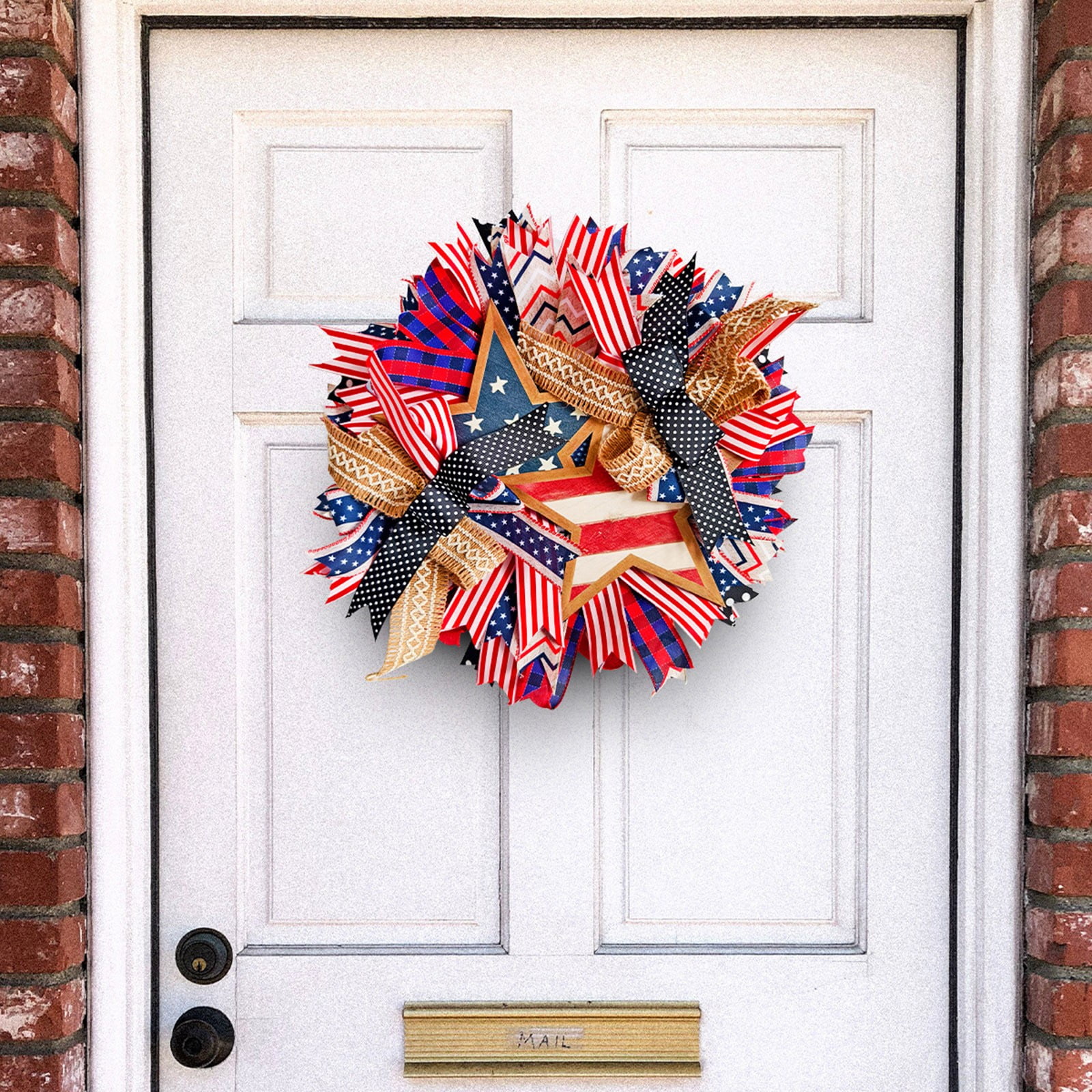 Memorial Day Wreaths Patriotic Wreath Spring Fourth of July Red White ...