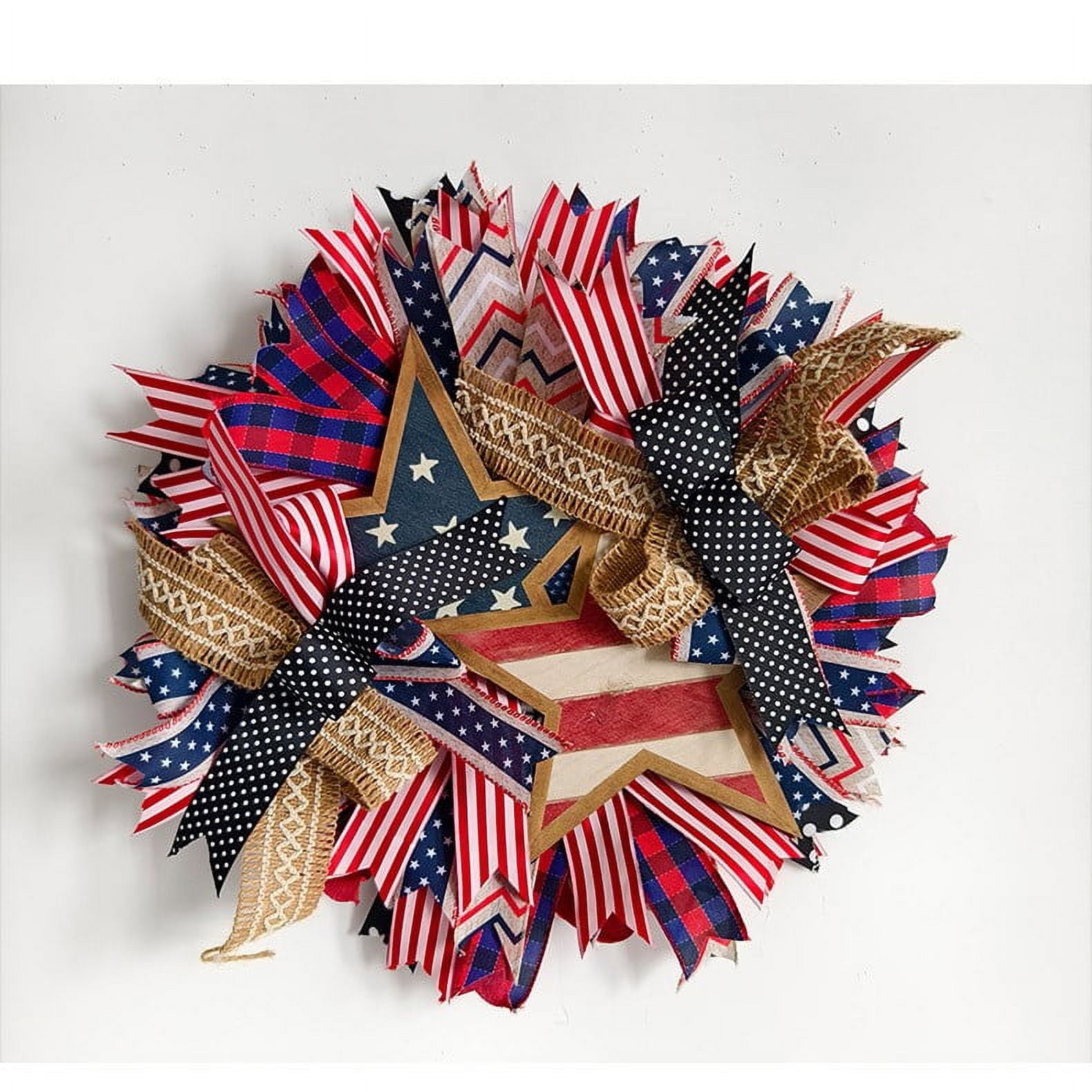 Memorial Day Wreaths Patriotic Wreath Spring Fourth of July Red White ...