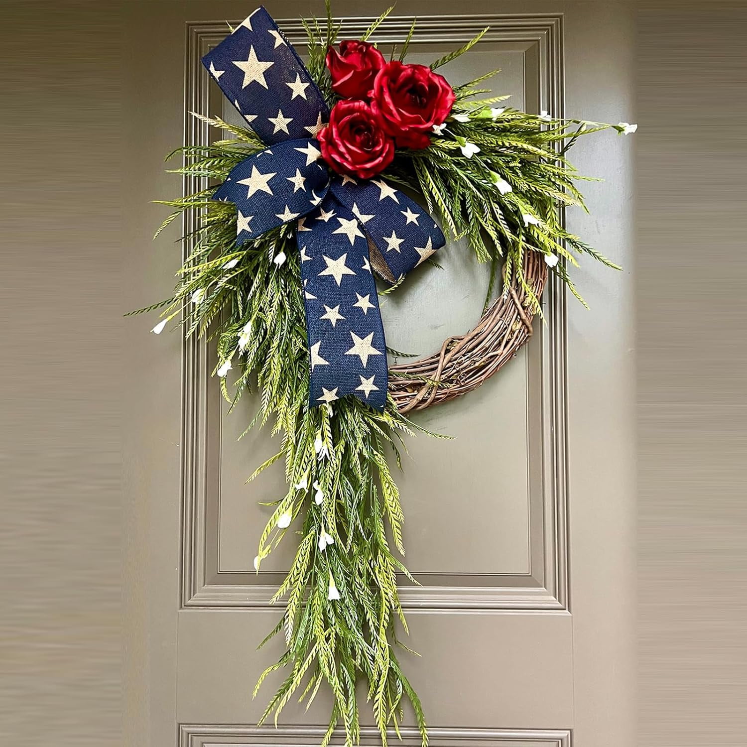 Memorial Day Wreaths Patriotic Wreath Spring Fourth of July Red White ...