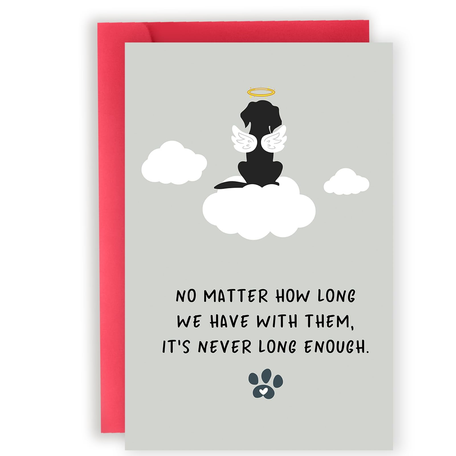 Memorial Gift for Dog Loss, Sympathy Card for Grieving Pet Owners ...
