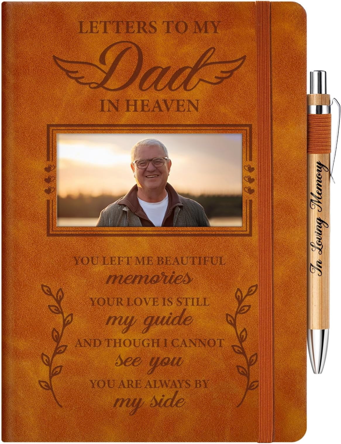 Memorial Gifts For Loss Of Dad, Grief Journal With Photo Insert ...