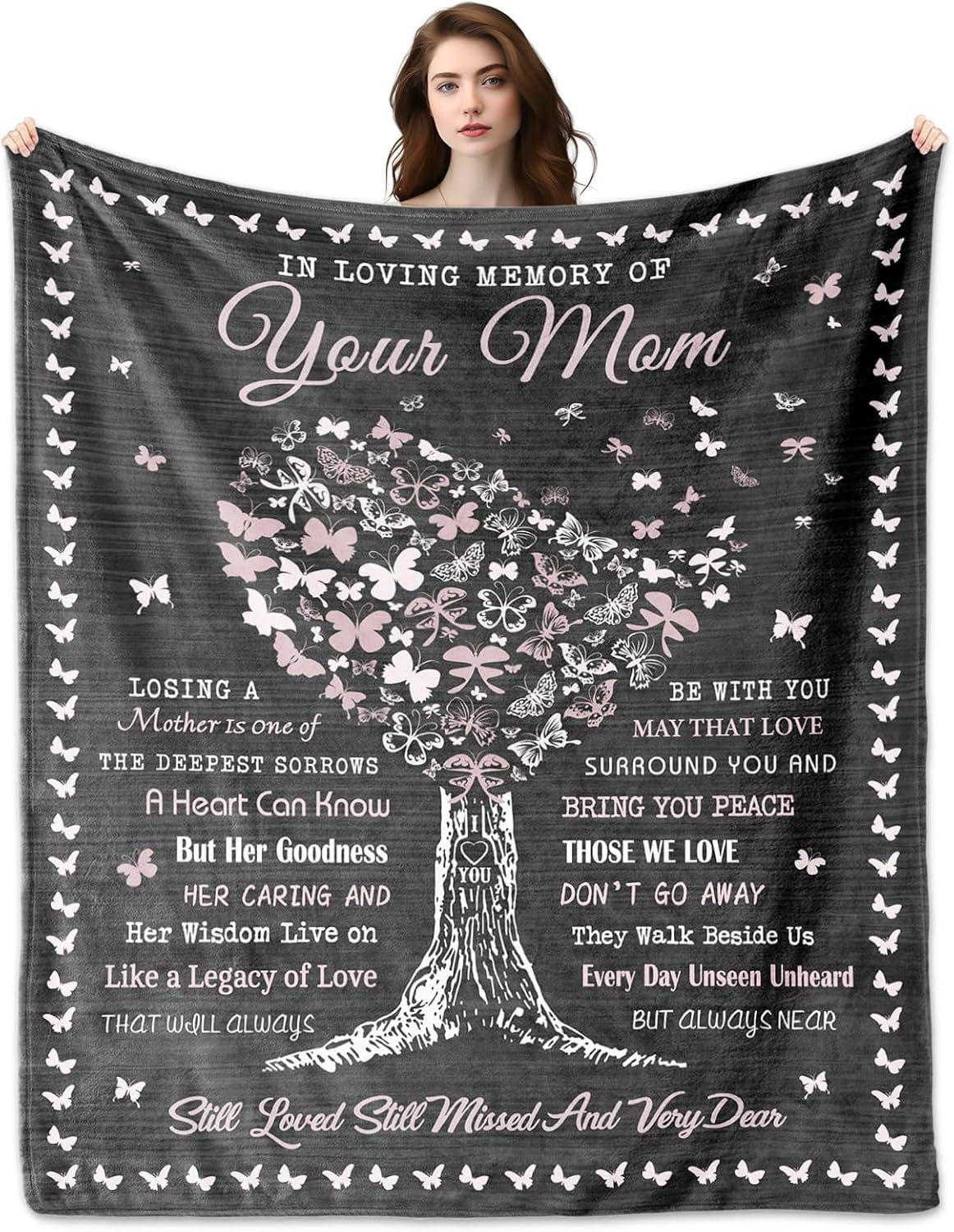 Memorial Gifts for Loss of Mom, Bereavement Gifts Blanket , Sympathy ...