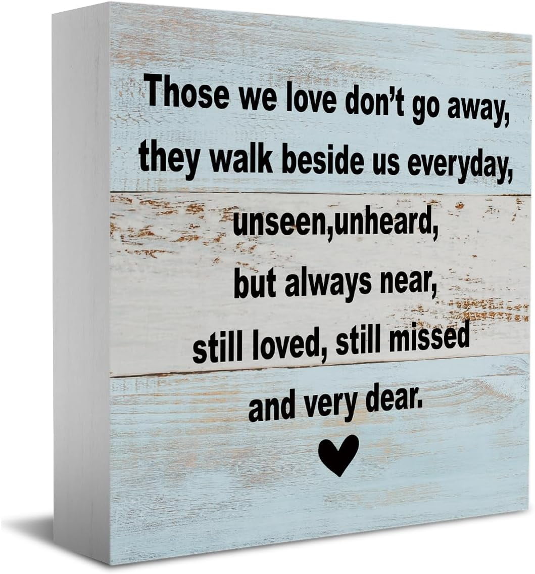 Memorial Gifts Sympathy Gift Decor Desk Decor Wooden Box Sign Rustic ...