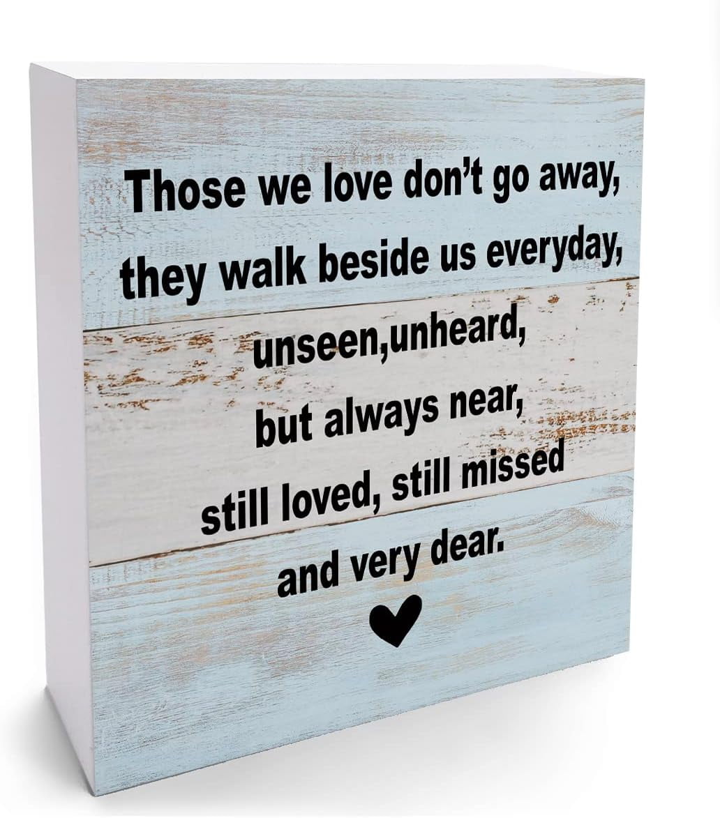 Memorial Gifts Sympathy Gift Decor Desk Decor Wooden Box Sign Rustic ...