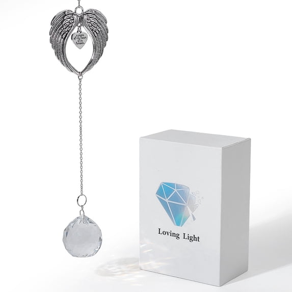 Memorial Gifts for Loss of Loved One Clear Ball Window Suncatcher Angel ...
