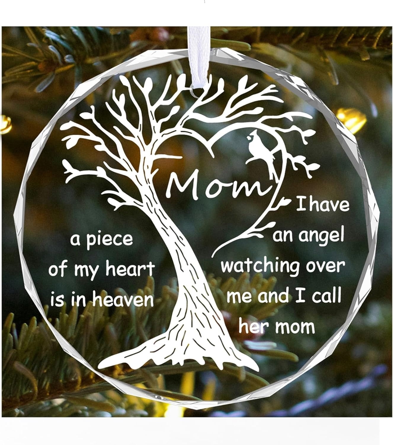 Memorial Glass Ornament 2025, Sympathy Gift for Loss of Loved One ...