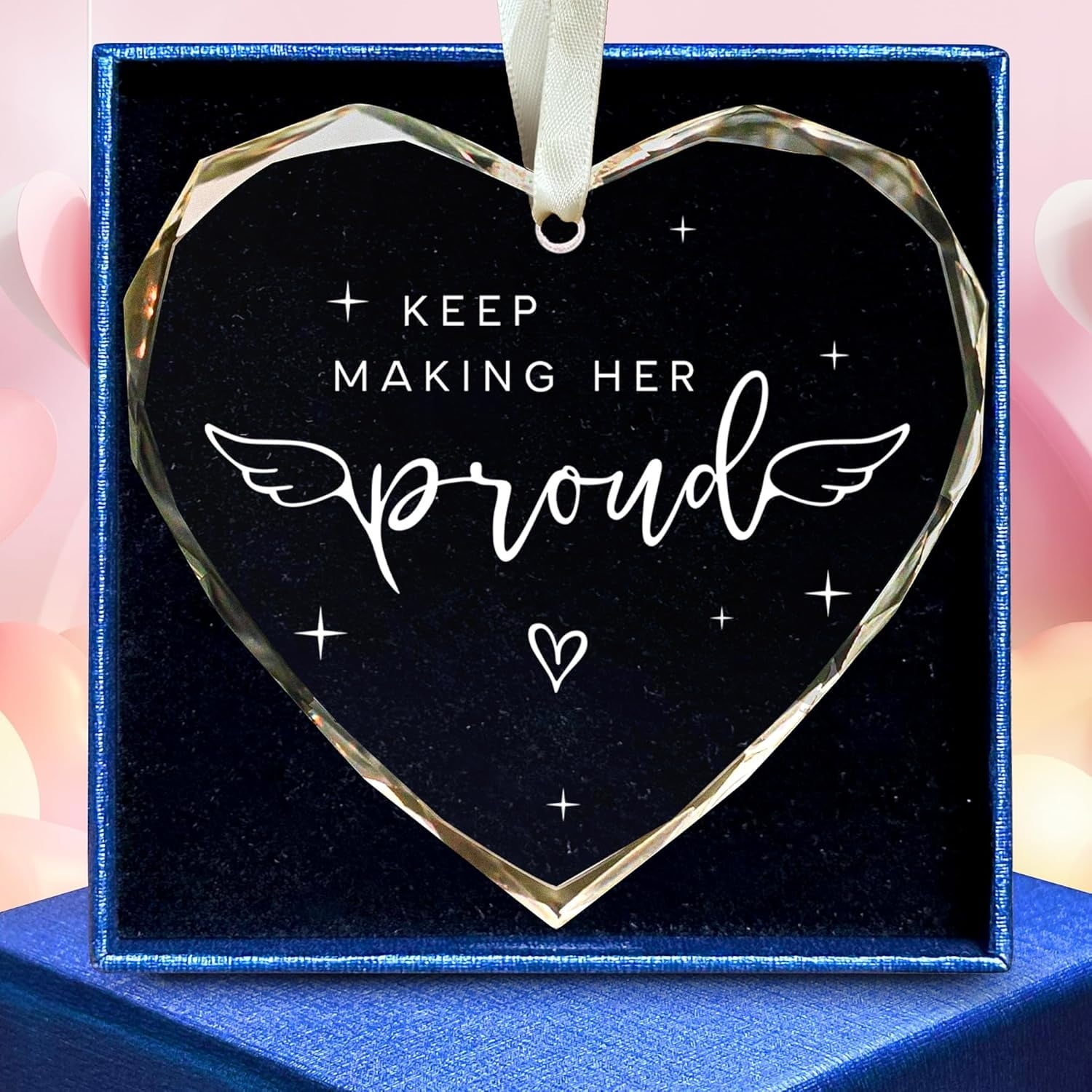 Memorial Glass Ornament for Women – In Memory of Loved One, Bereavement ...