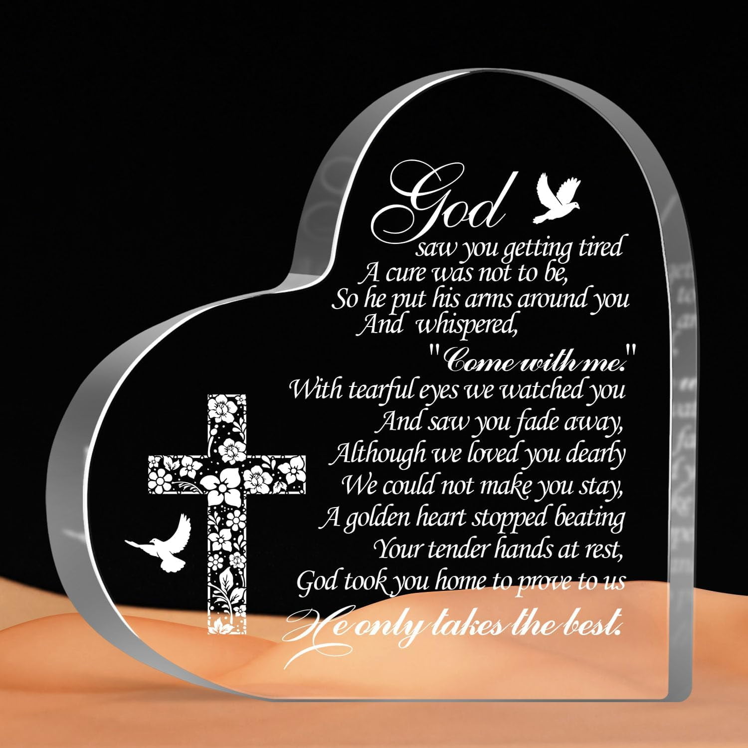 Memorial Keepsake Sign for Loss of Loved One, Condolences Grief Gifts ...