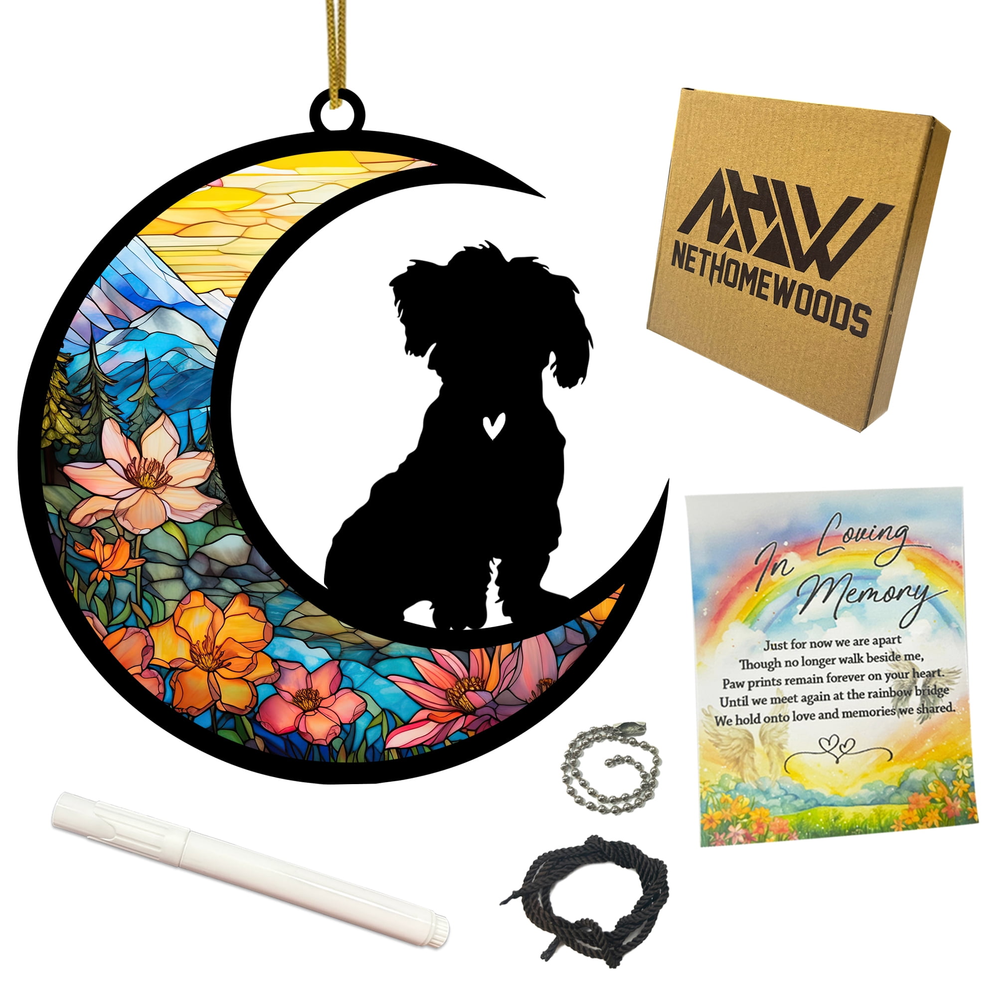 Memorial Maltese Dog Memorial Suncatcher, Pet Loss Sympathy ...