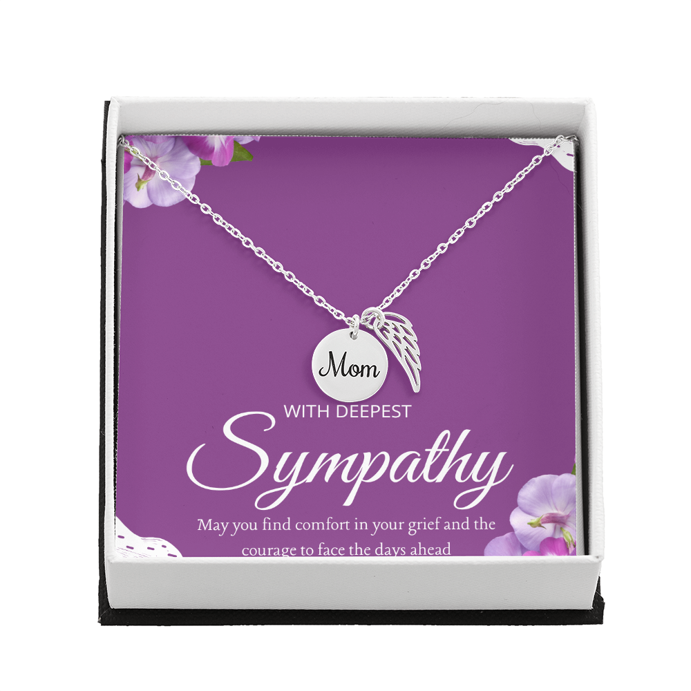 Memorial Necklace – Mom Memorial Gifts - So Sorry for Your Loss - Cross ...