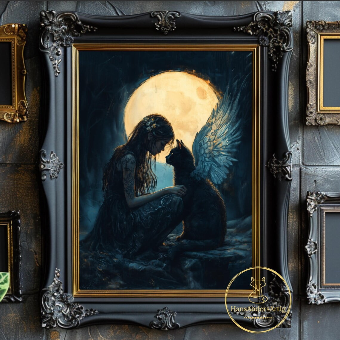 Memorial Poster Deceased Cat Grieving Art Memory Home Decor Print Late ...