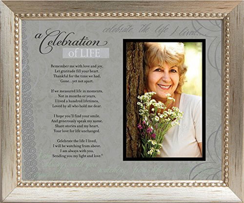 Memorial/Remembrance Photo Frame With Inspirational A Celebration Of ...