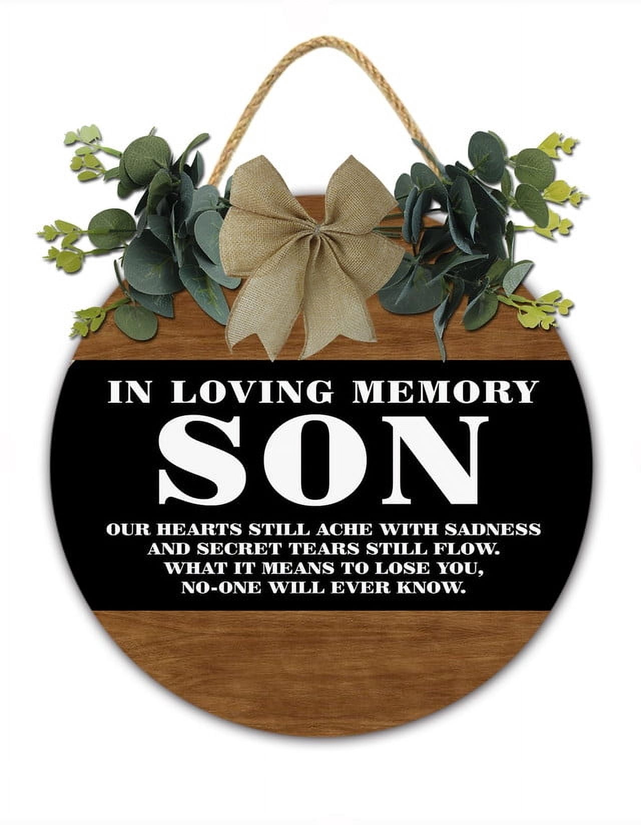 Memorial Sign Gift Farmhouse in Loving Memory Son Our Hearts Still Ache ...