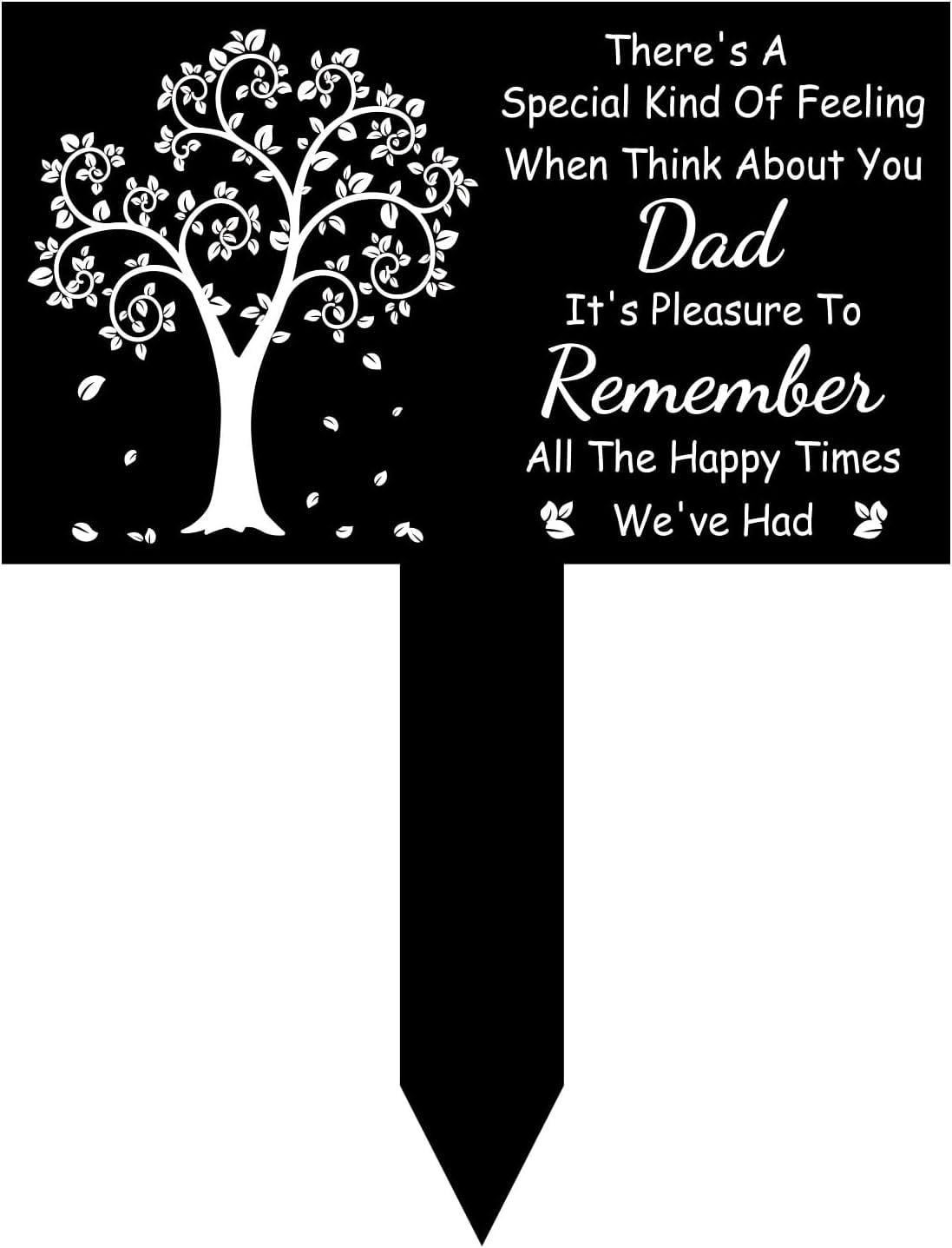 Memorial Stake Acrylic Grave Stake Cemetery Markers for Graves Tree of ...