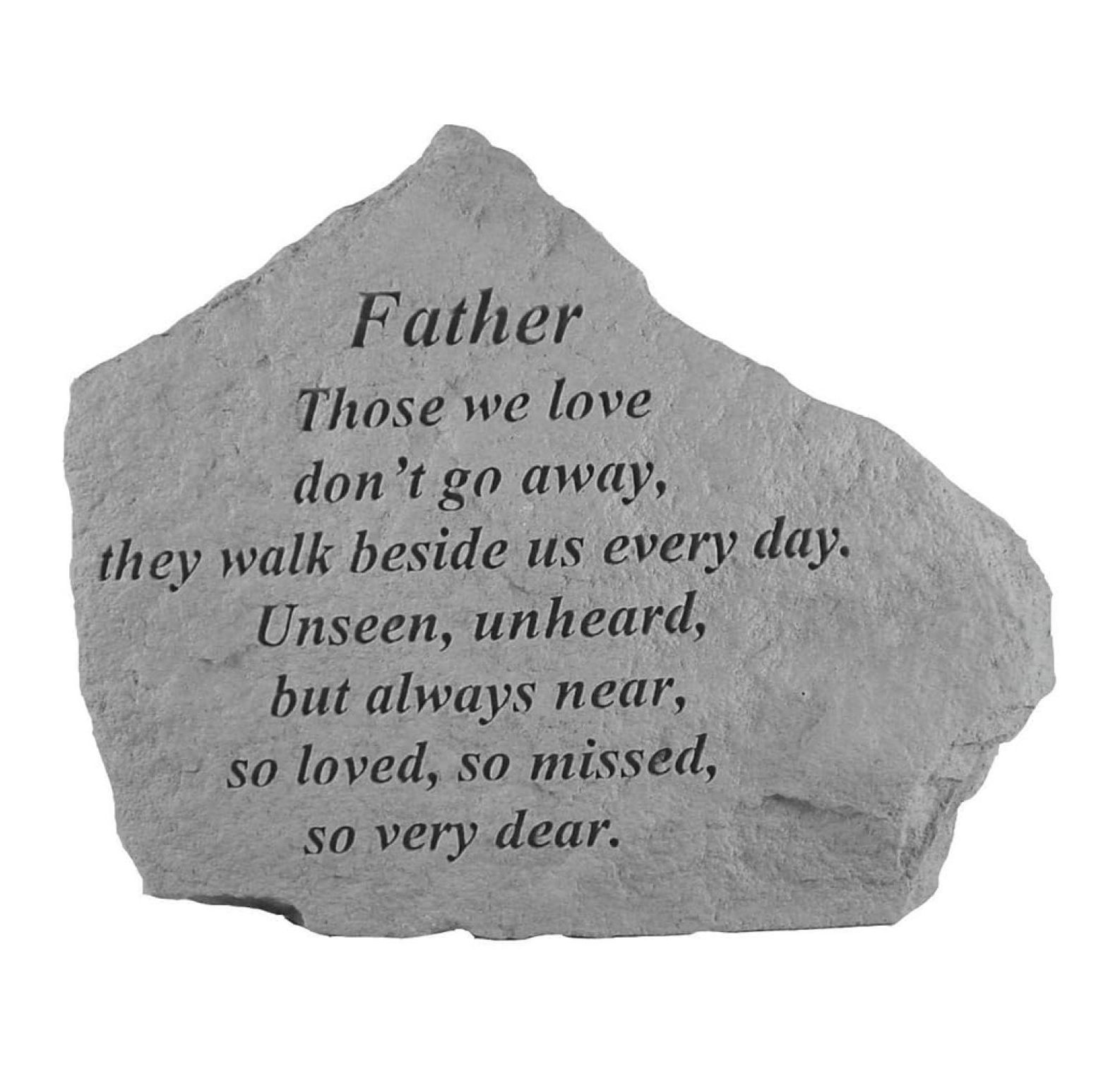 Memorial Stone - Father Those We Love - for Garden, Grave, Memory ...