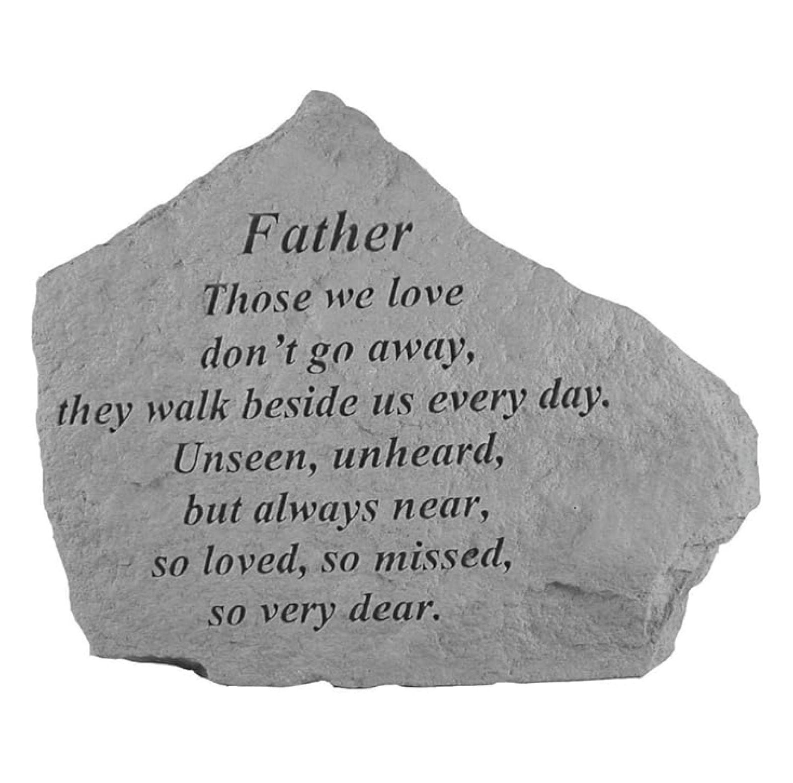 Memorial Stone - Father Those We Love - for Garden, Grave, Memory ...
