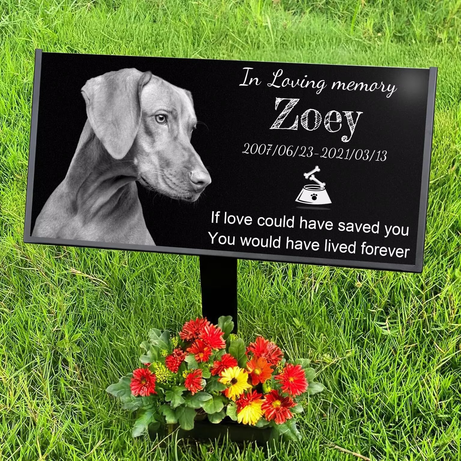 Memorial Stones Personalized,Headstone for Pet Dog, Cat,Animal Outdoor ...
