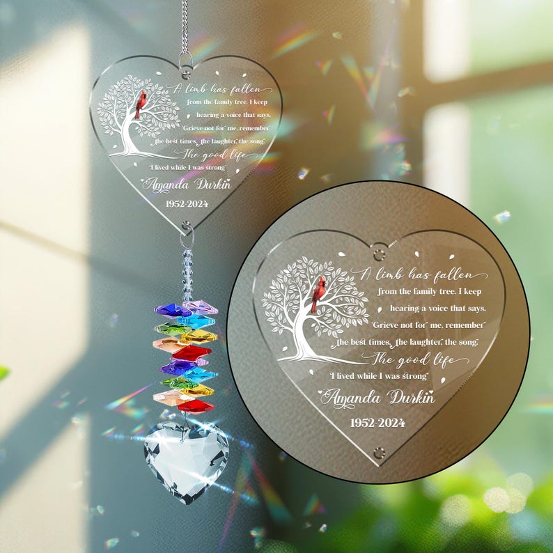 Memorial Suncatcher, Sympathy Gift for Loss of Mom, Grandma, Dad ...