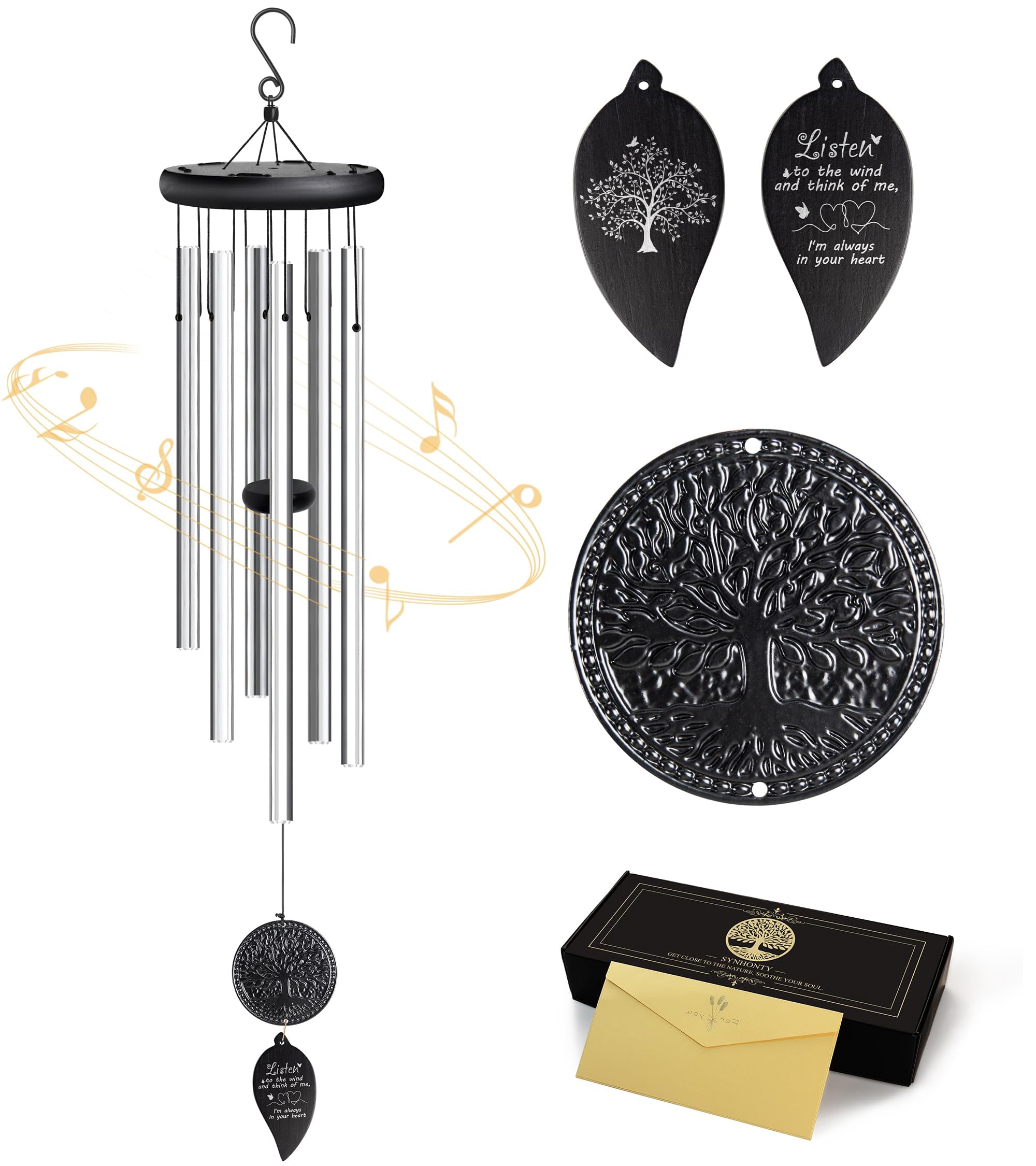 Memorial Wind Chimes For Loss Of Loved One Sympathy With Tree Life ...