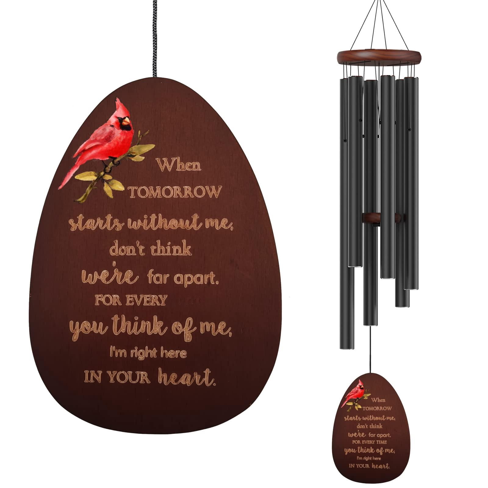 Memorial Wind Chimes For Outside Sympathy Cardinal Loss Of Loved One In ...