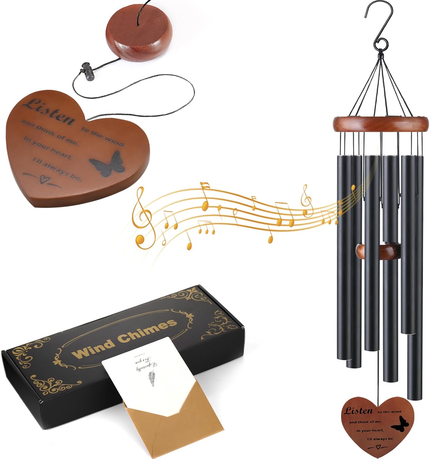 Memorial Wind Chimes for Outside, Sympathy Wind Chimes for Loss of ...