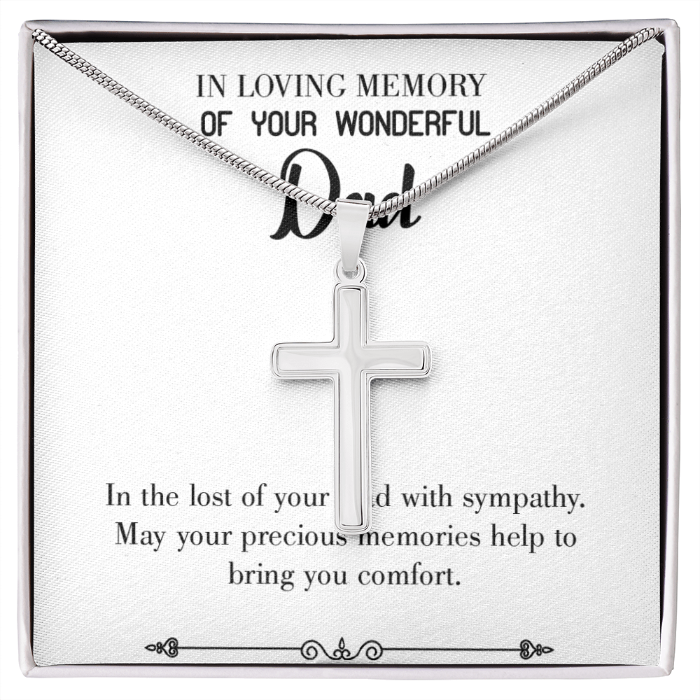 Memories Bring Comforts Dad Memorial Dad Memorial Cross Necklace ...