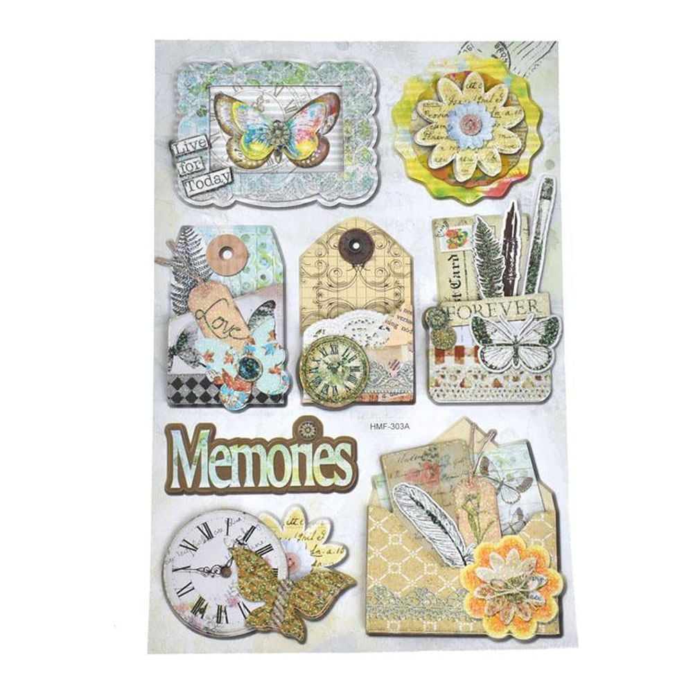 Memories Glitter Paper Craft Stickers, 8-Piece - Walmart.com