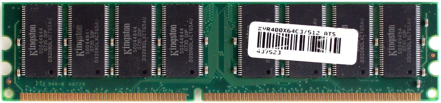 Memory 512mb kvr400x64c3a/512 kvr400x64c3a 512 2.6v, 99u5216-068.a00lf ...