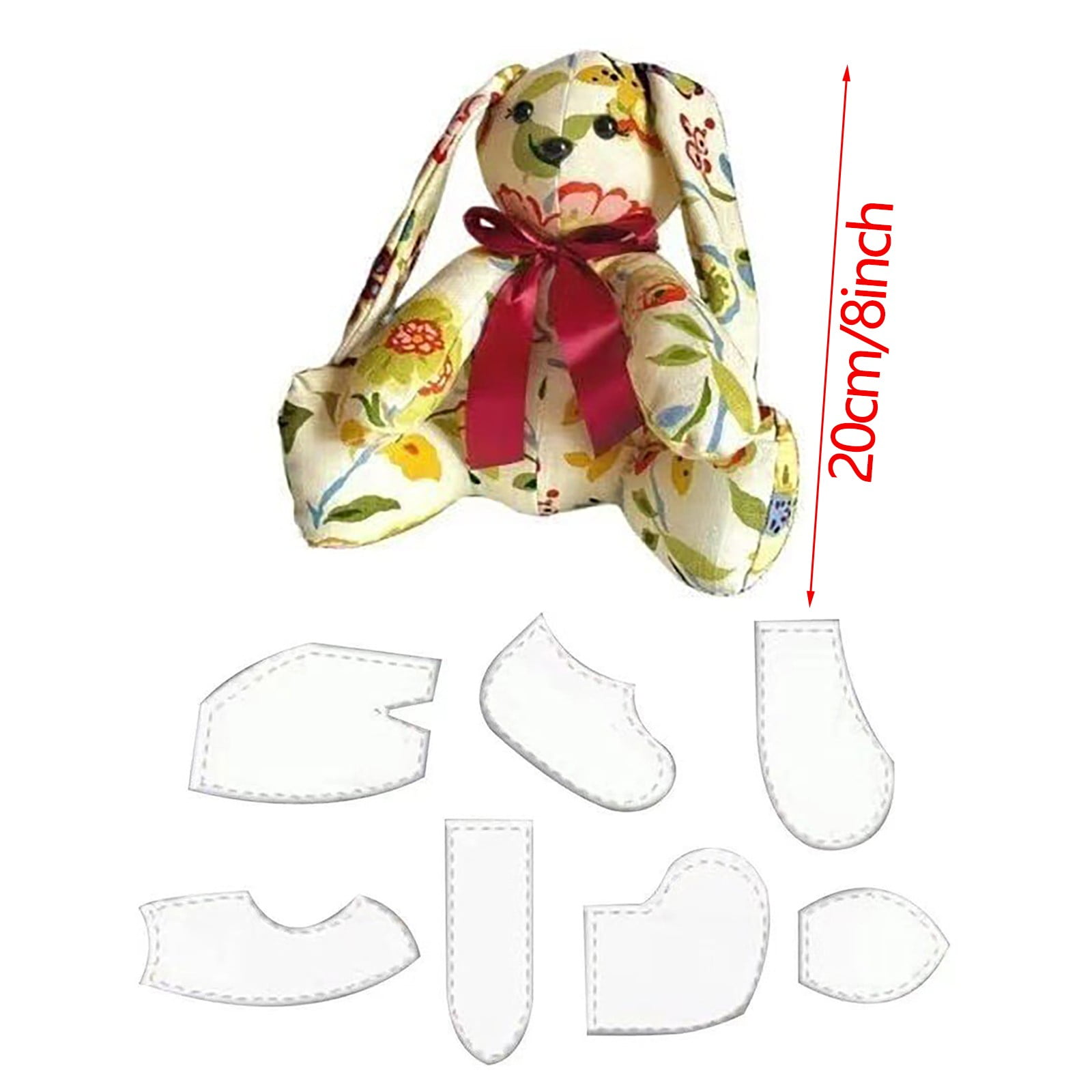 Memory Bear Templates - 7-Piece Kit with Instructions for Custom Plush ...