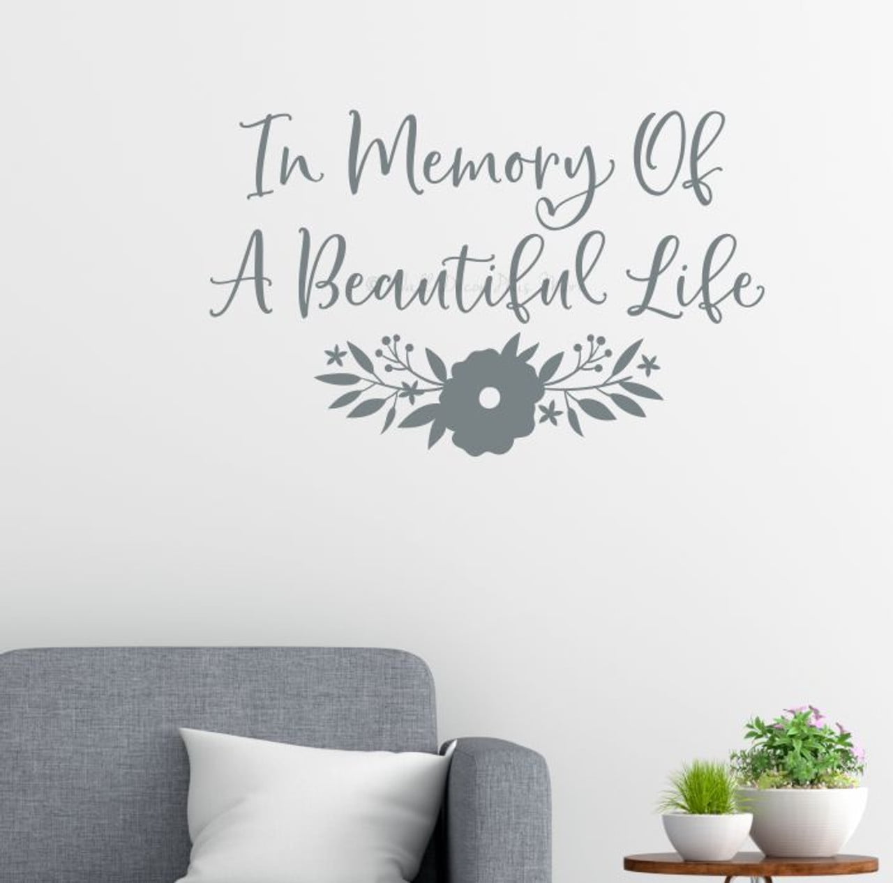 In Memory Of Beautiful Life In Loving Memory Wall Decals - Wall ...