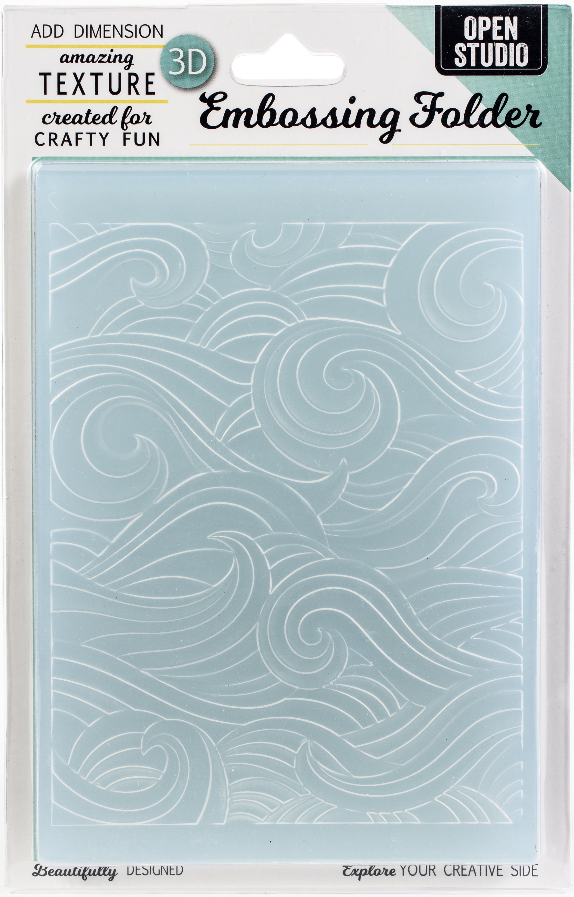 Memory Box 3D Embossing Folder 4.5"X5.75"-Waves - Walmart.com