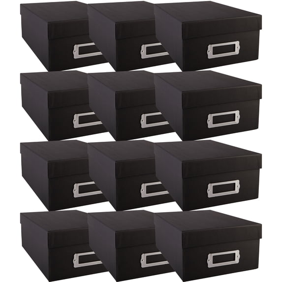 Simply Tidy, Memory Storage Box, 11.2"x7.8"x4.5", 12 Pack Black ...