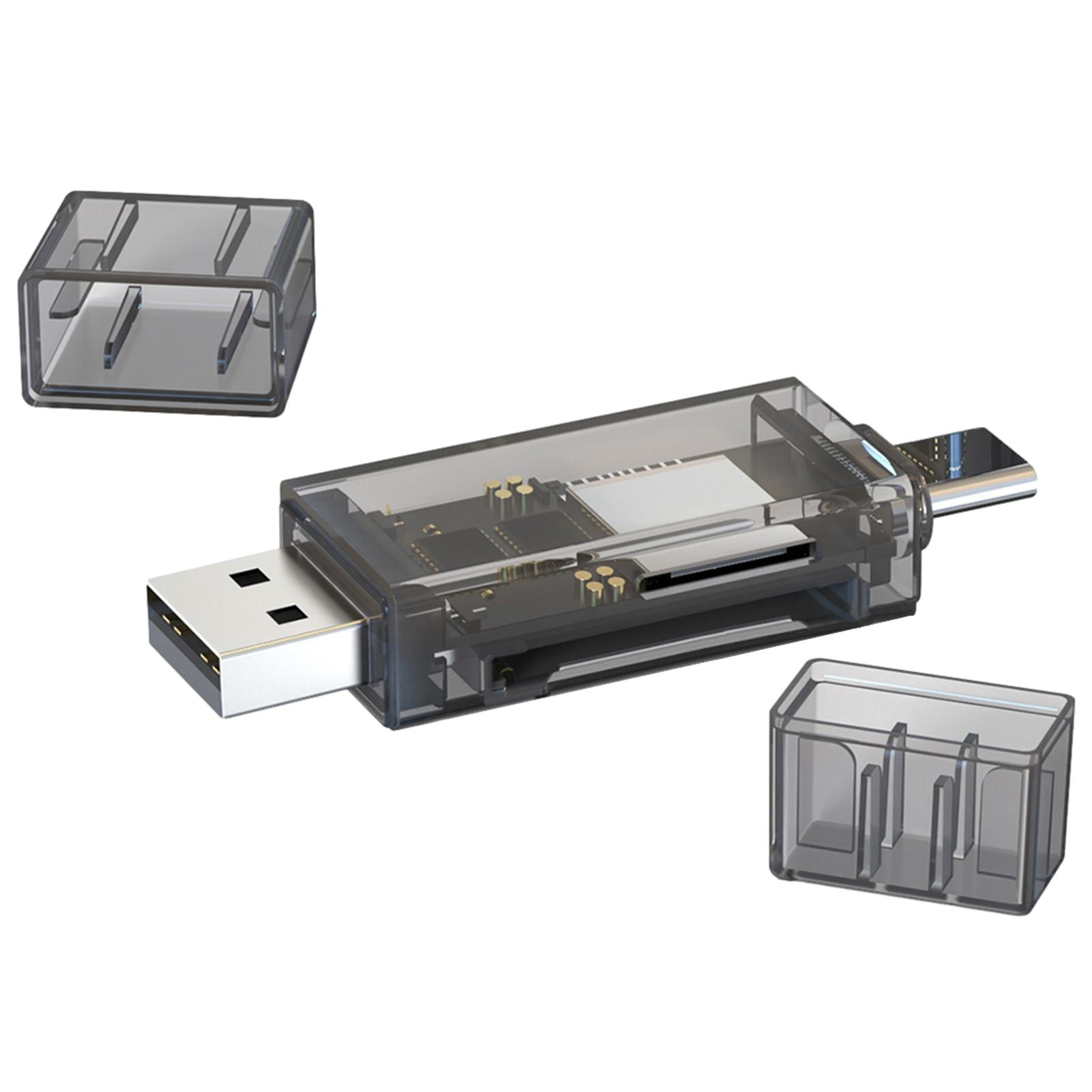 Memory Card Reader, Transparent Mecha Style USB 3 0 OTG Card Reader for ...