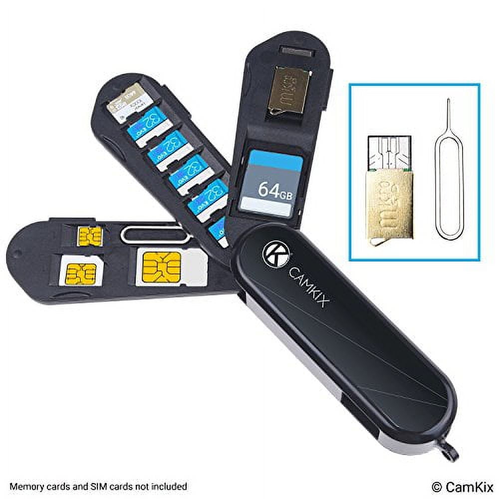 CamKix Swiss Design Memory & SIM Card Case: SD, Micro SD, SIM (Mini ...