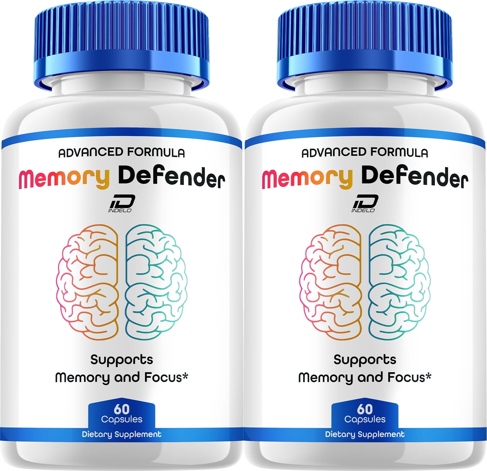 Memory Defender Supplement Capsules – MemoryDefender Natural Blend Memory Focus Pills, 2 Pack ...