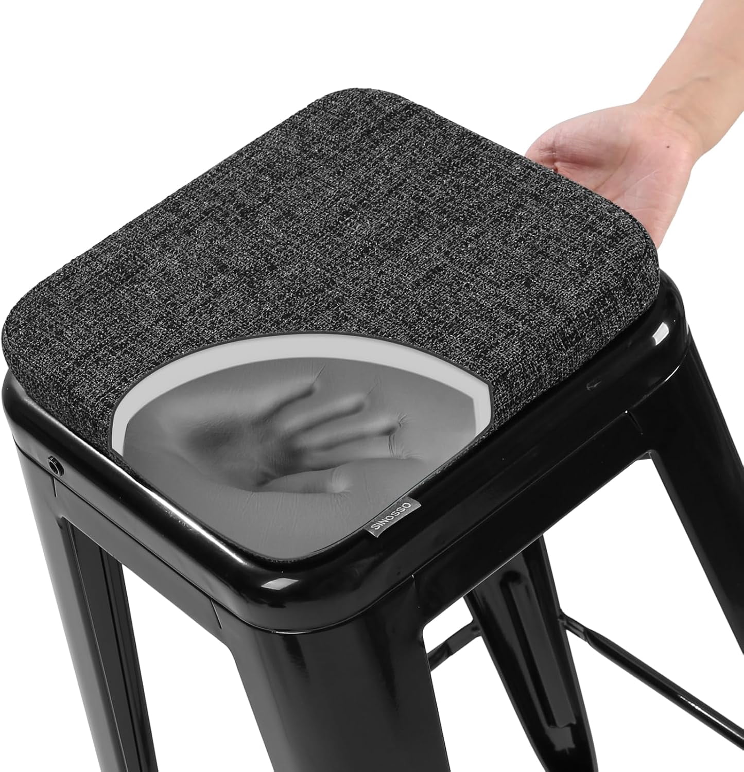 Memory Foam Bar Stool Cushion 1 Piece, Modern Interwoven Style Magnetic ...