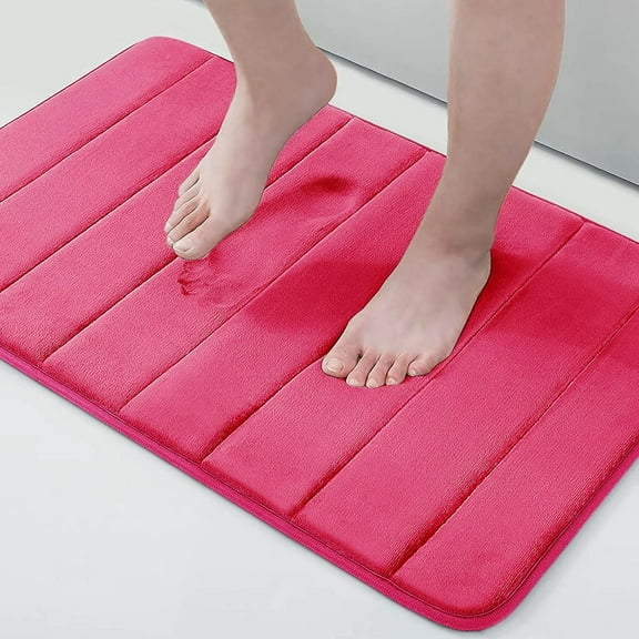 ASIASN-Memory Foam Bath Mat, 24" x 16", Ultra Soft and Non-Slip ...