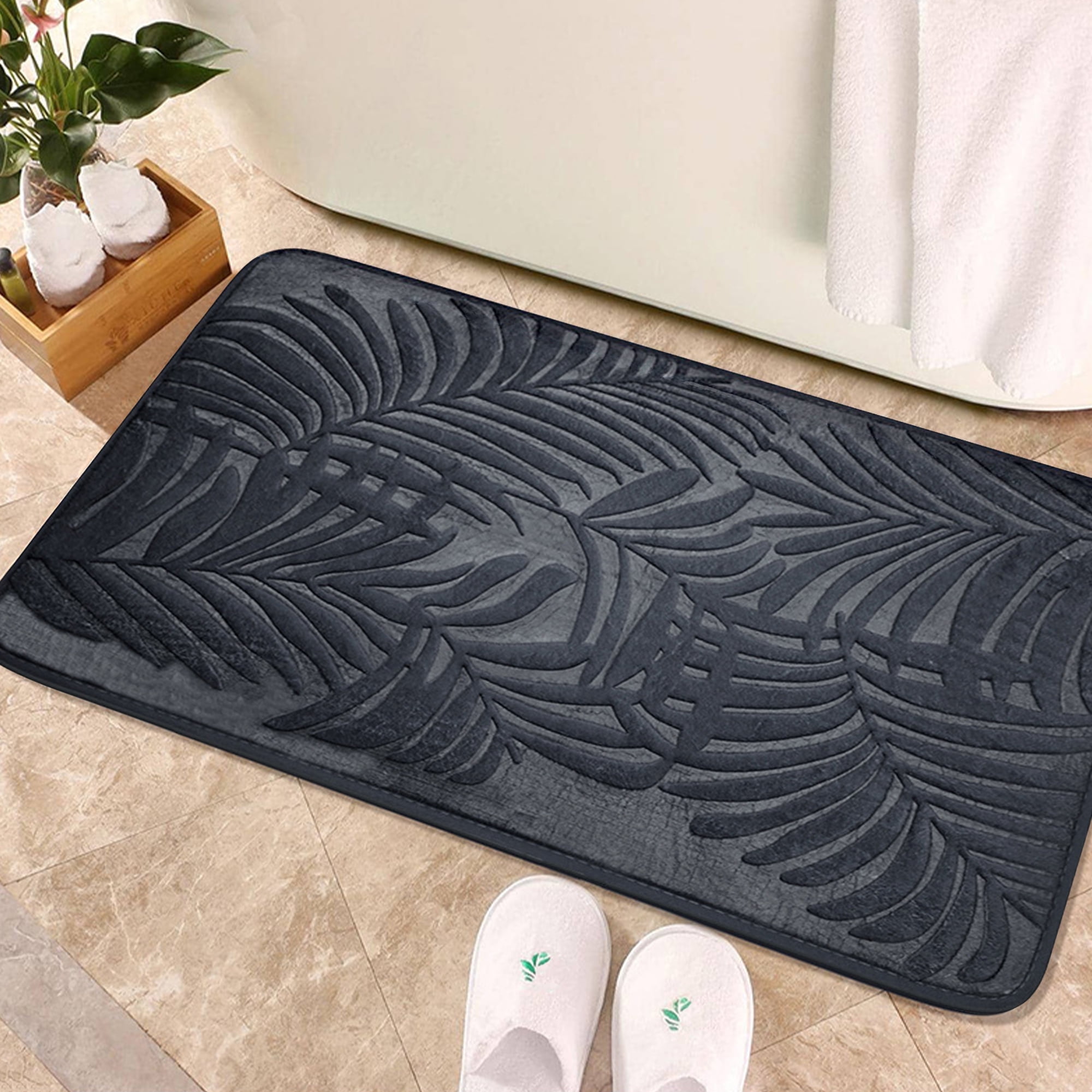 Memory Foam Bath Mat Runner Soft Shower Mat Non Slip Absorbent Bath ...