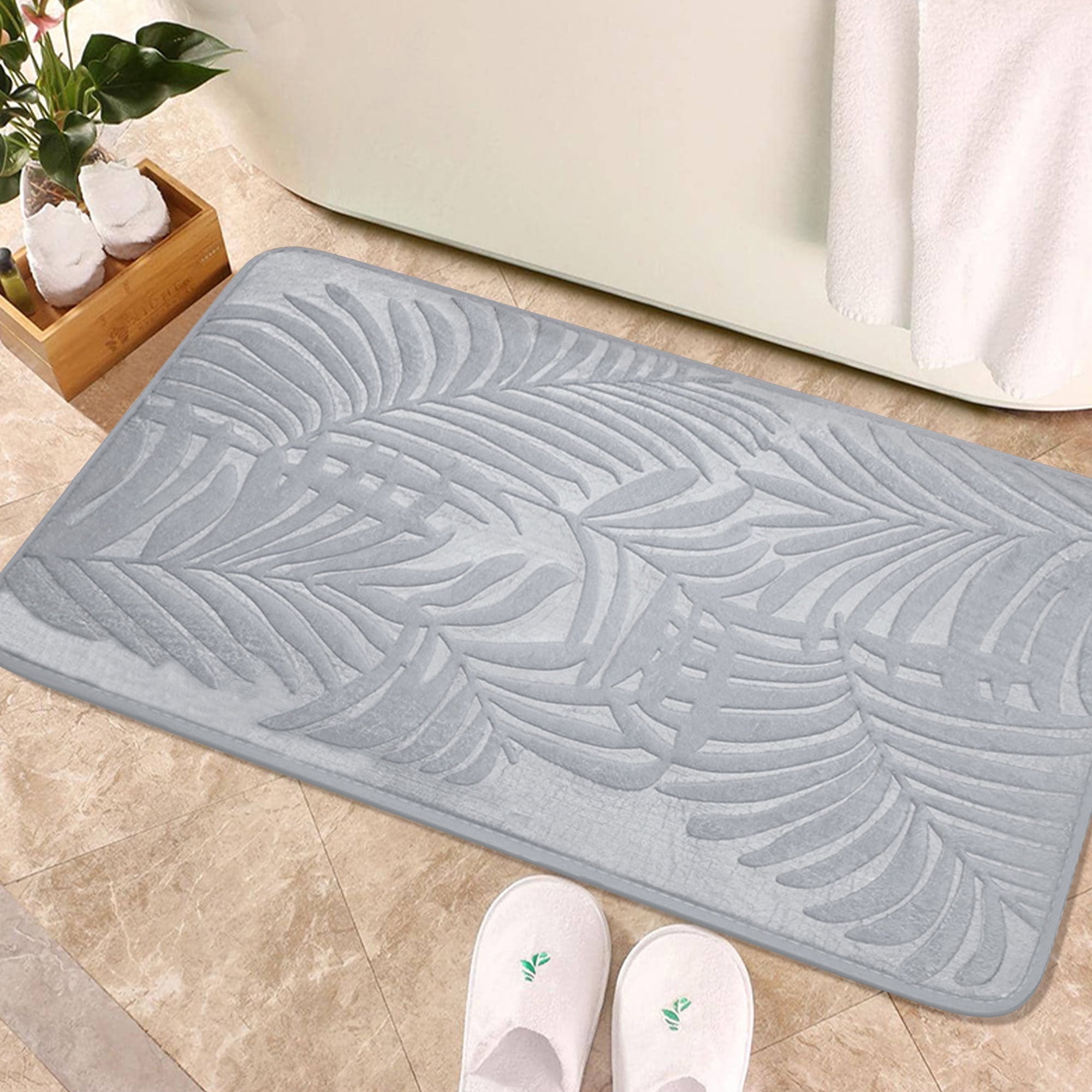 Memory Foam Bath Rug Quick Dry Bath Mat Non Skid Washable Bath Rugs ...
